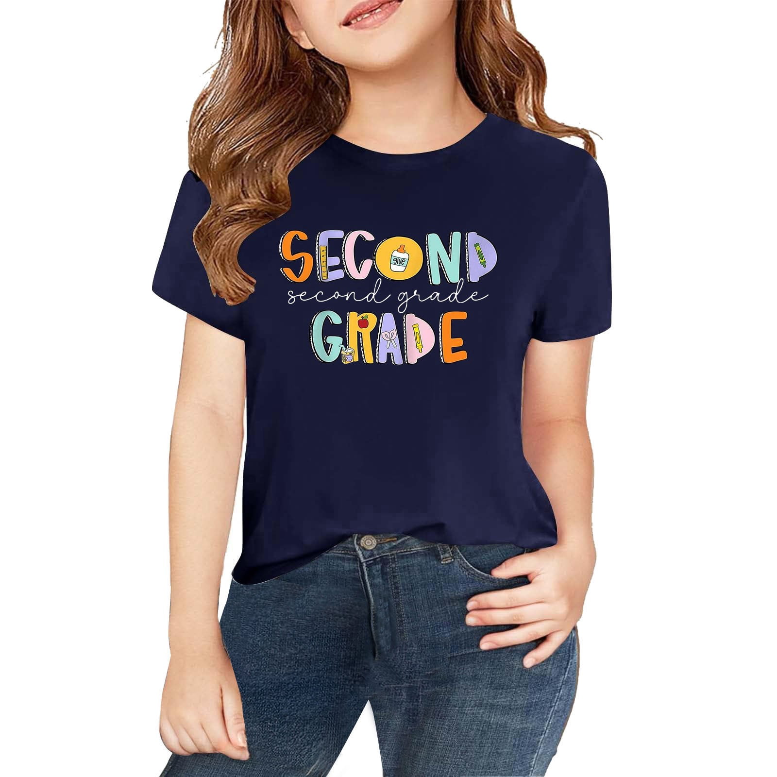 KAUOD Second Grade Shirts for Girls Boys Student Back to School T Shirt ...