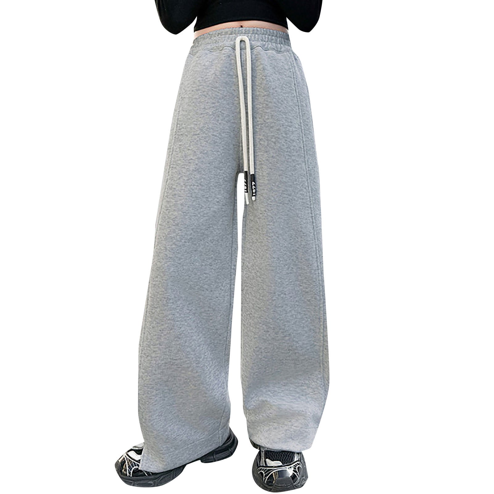 KAUOD Teen Girls Baggy Sweatpants Fleece Warm Winter Joggers Sweat ...