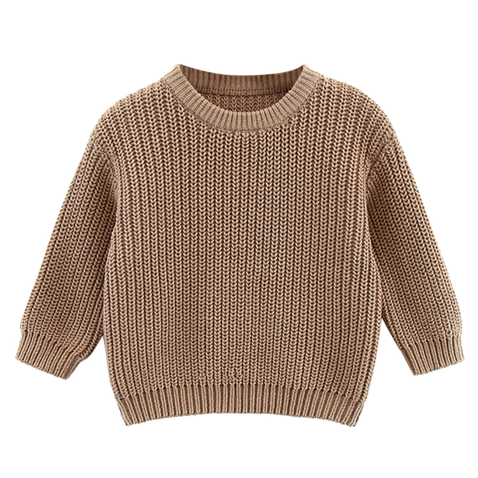 KAUOD Toddler Baby Girl Boy Cable Knit Pullover Sweater Blouse Crewneck ...