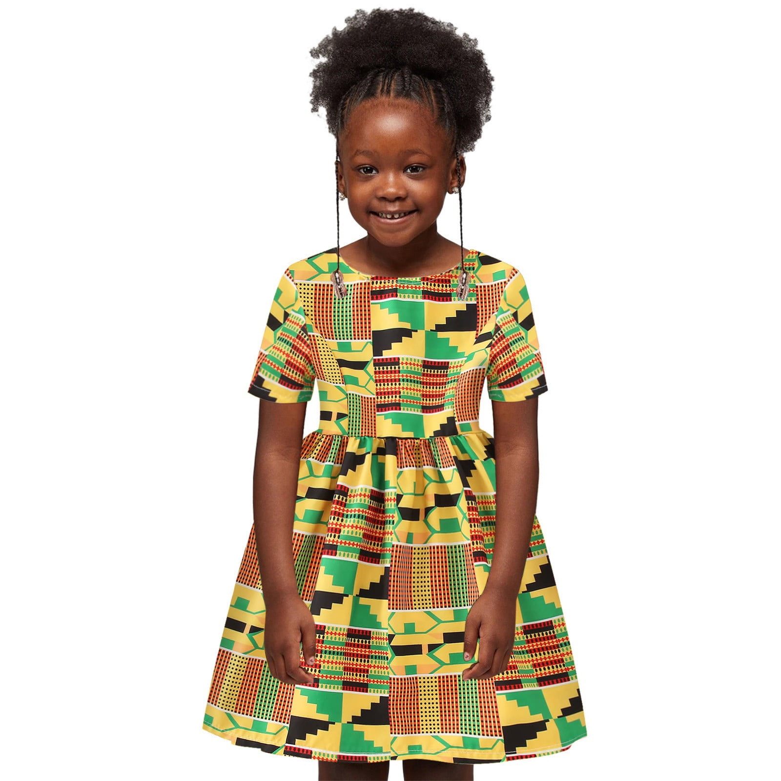 KAUOD Toddler Little Girls African Dresses, Girl Ethnic Boho Print ...