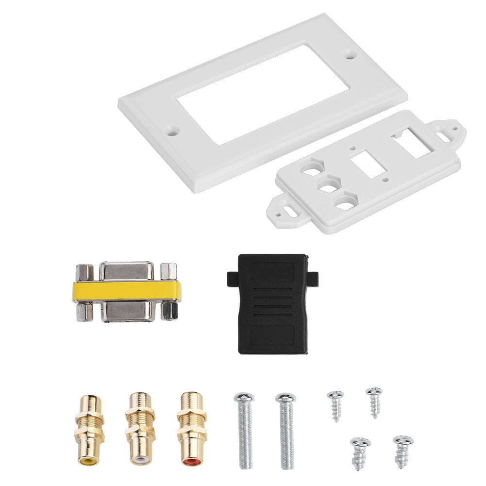 KAUU 3 in 1 HDMI VGA RCA Ports Multimedia Panel Multi level Protection ...