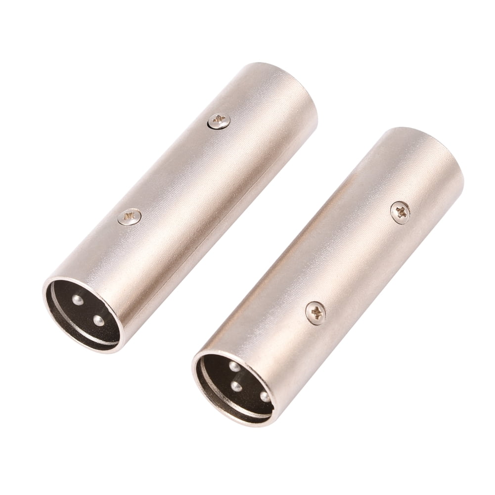 KAUU 3-pin XLR Male To Male Connector Audio Adapter Coupler Gender ...