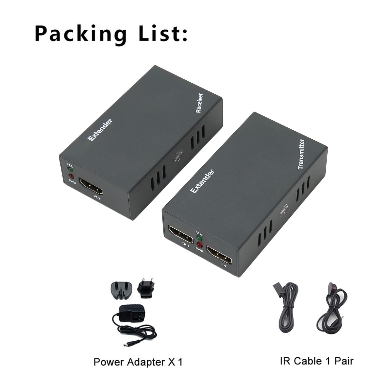 KAUU HD Extender FHD 1080P 60Hz Lossless Transmission RJ45 Port 1080P ...