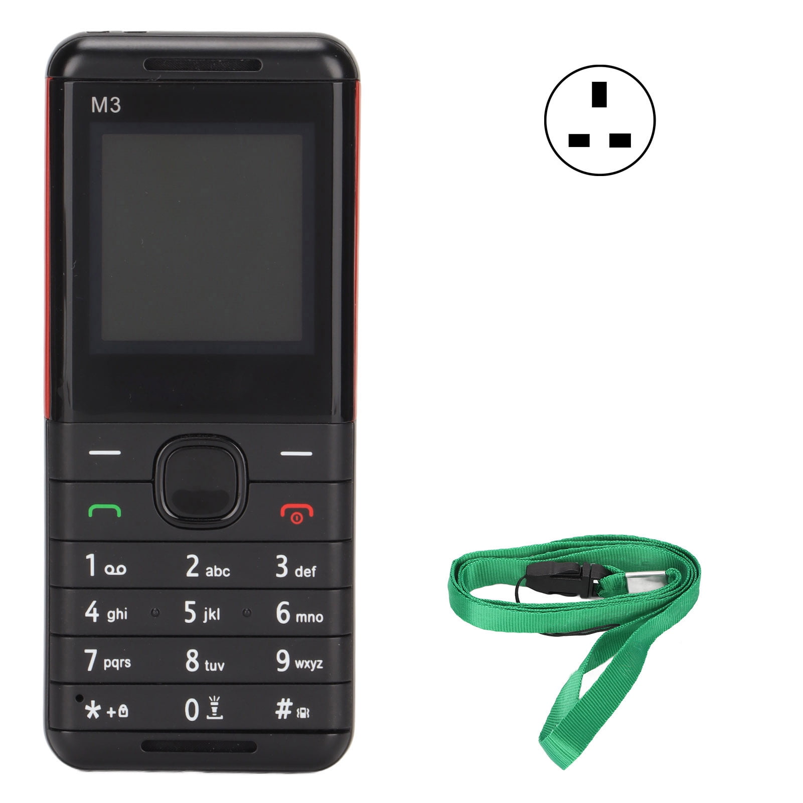 KAUU M3 1.44in 2G Large Button Cell Phone with Lanyard Dual SIM Card ...