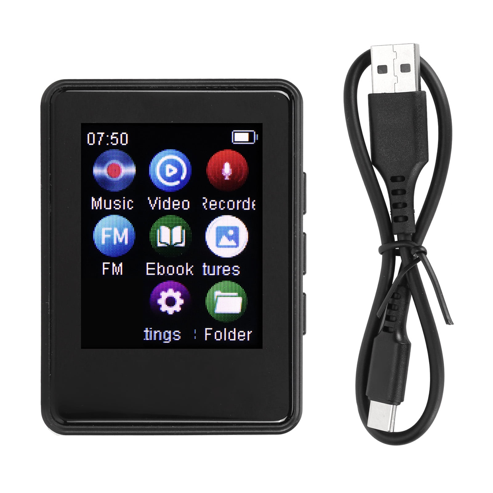 KAUU MP3 Player Bluetooth 5.0 1.77inch Full Touch Screen HiFi Stereo ...
