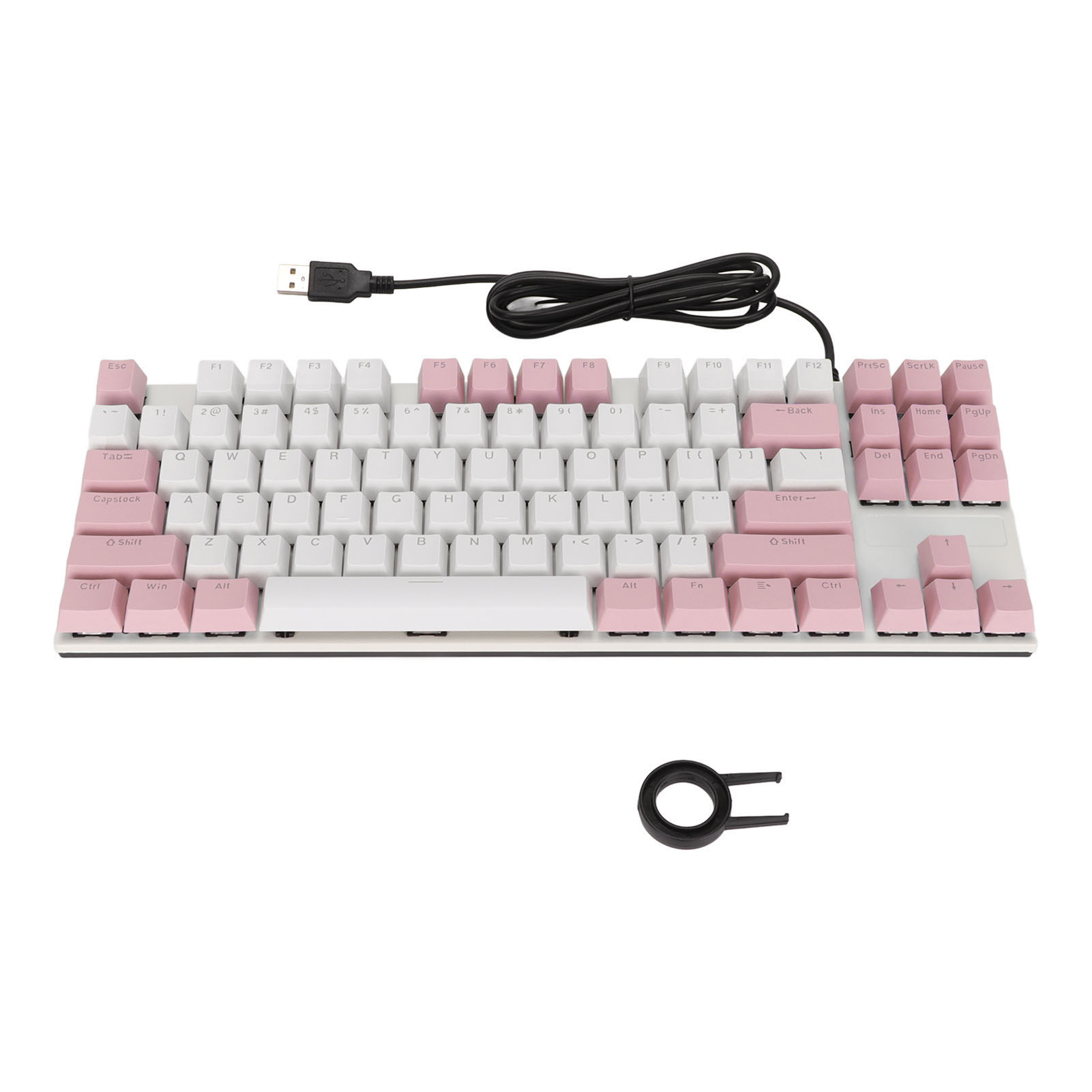 KAUU Mechanical Keyboard 87 Keys Blue Switch Ergonomic Multicolor ...