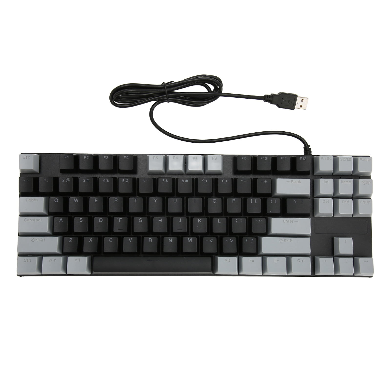 KAUU Mechanical Keyboard 87 Keys Blue Switch RGB Backlit Contrast Color ...