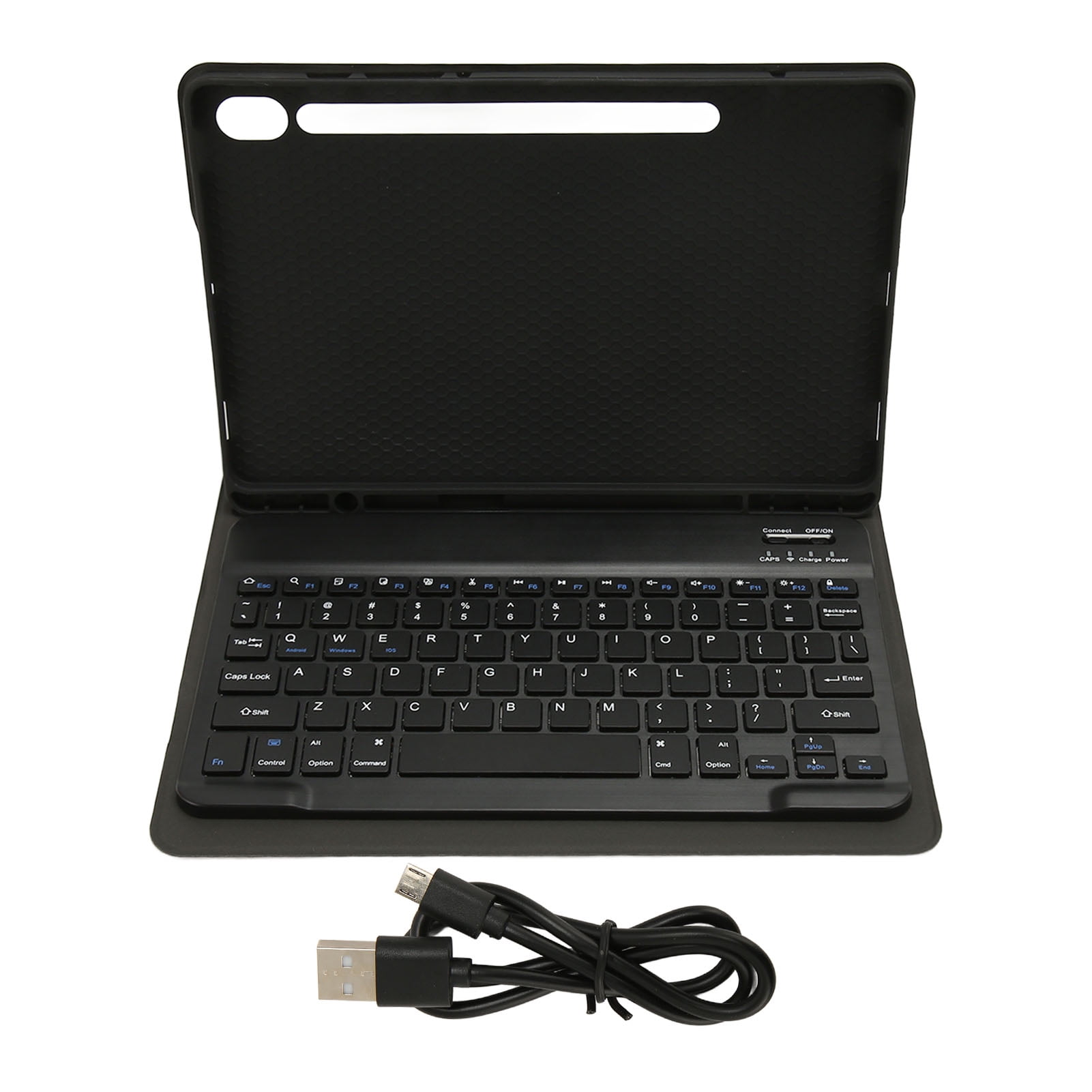KAUU Tablet Keyboard BT Connection PU Leather Precise Cutouts Waterproof Wireless Keyboard for ...