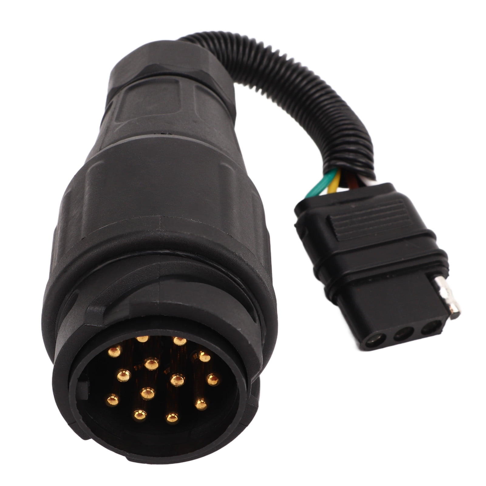 KAUU Trailer Plug Adapter EU 13 Way Round to US 4 Way Flat Trailer ...