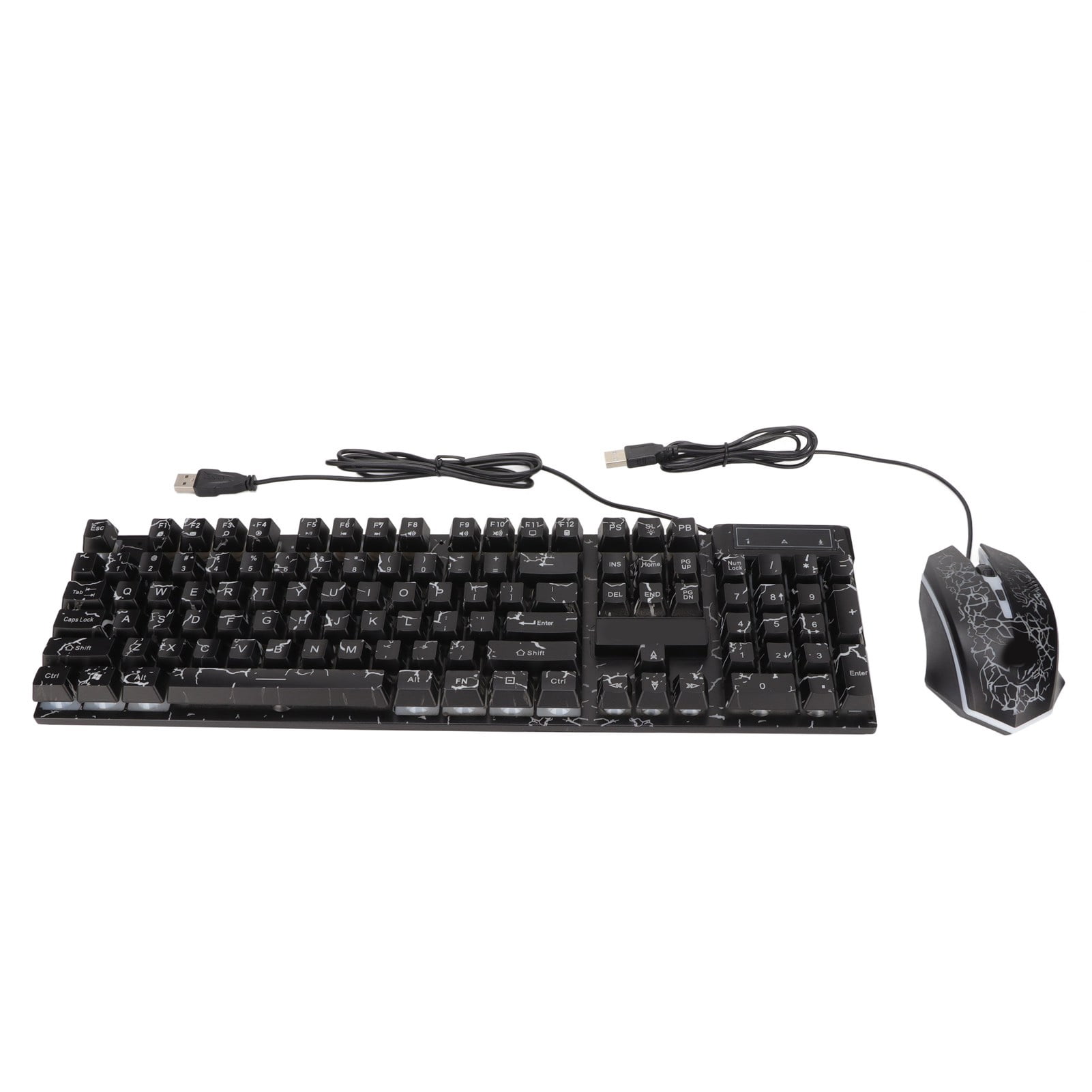 KAUU Wired Mechanical Gaming Keyboard 104 Keys Colorful Light Suspended ...