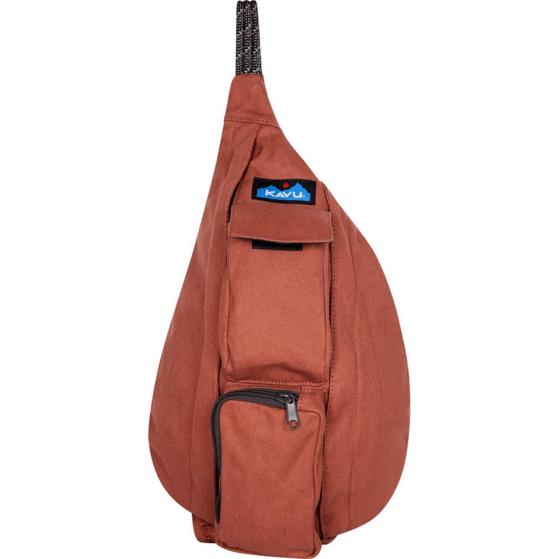 KAVU Mini Rope Bag Backpack - Small Sling Cotton Canvas, Red Ochre ...