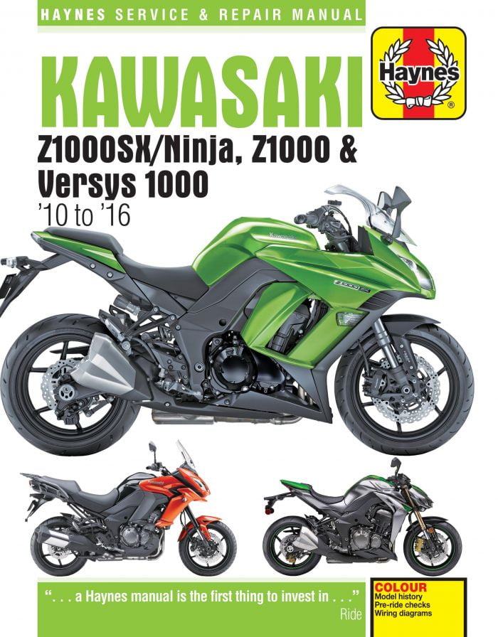 Haynes M6377 For Kawasaki Z1000, Z1000sx & Versys '10-'16 Haynes Manual ...