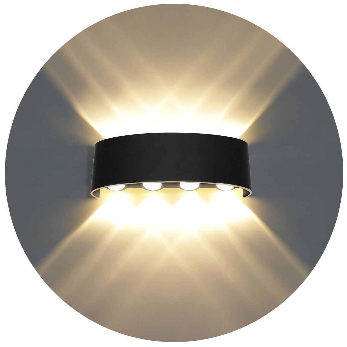 KAWELL 8W Waterproof Modern Wall Sconces LED Wall Light Up Down ...