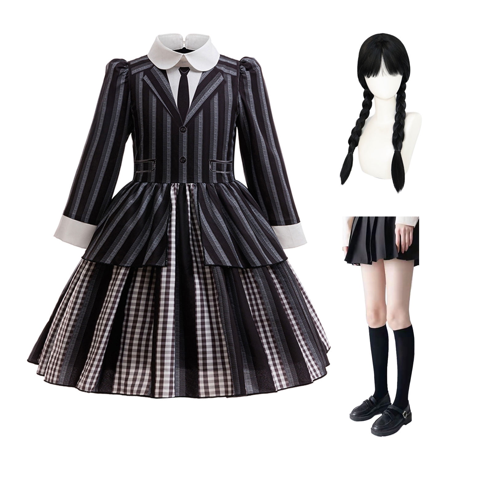 KAWELL Black Costume for Girls, Academy Uniform Outfits Cosplay with ...