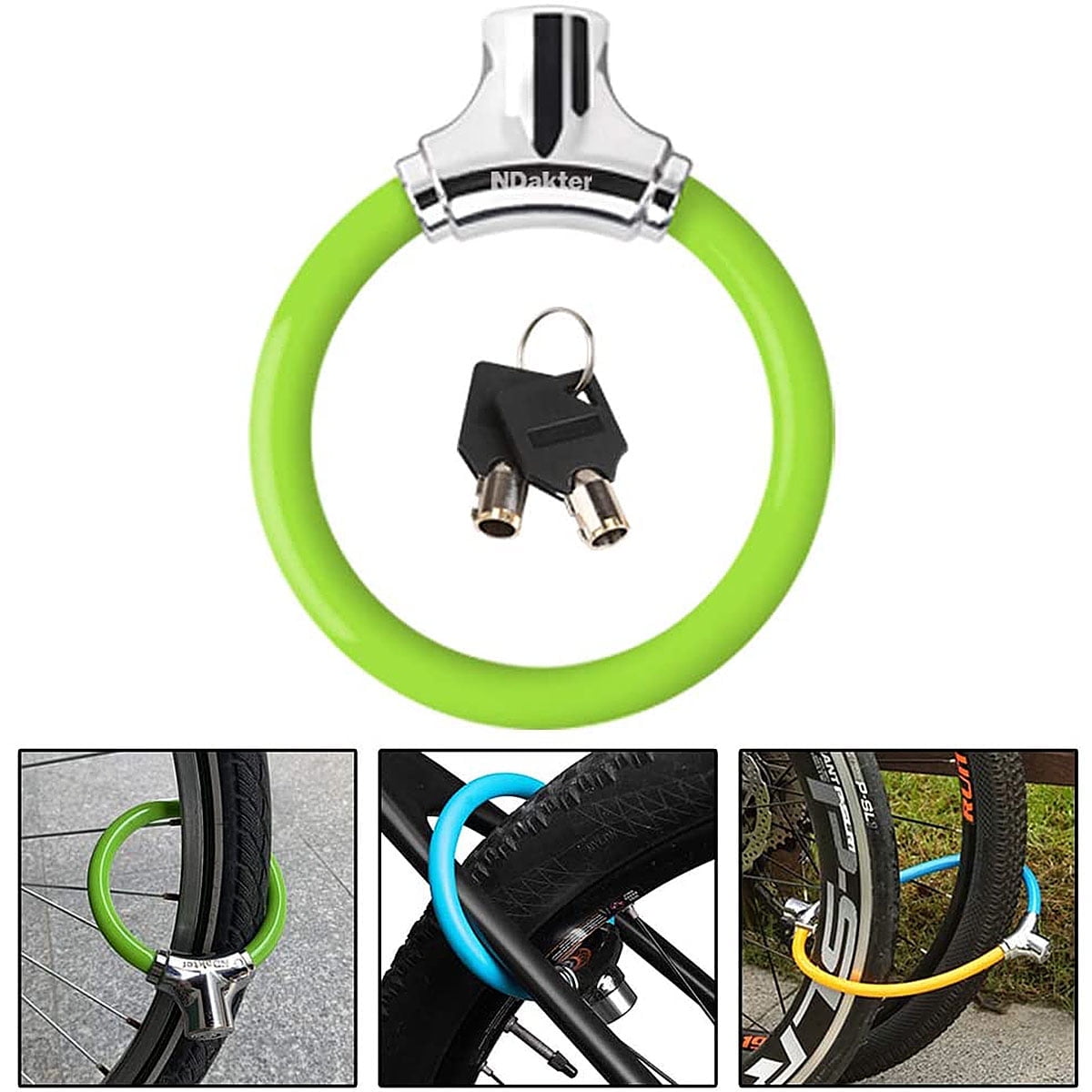 KAWELL Bike Lock 12mm Anti Theft Kids Bicycle Lock, Lightweight ...