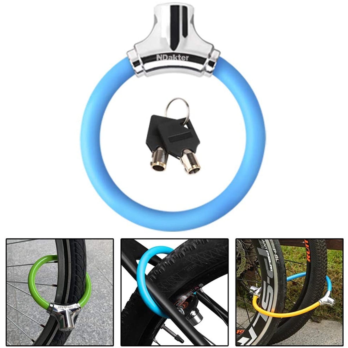 KAWELL Bike Lock 12mm Anti Theft Kids Bicycle Lock, Lightweight ...