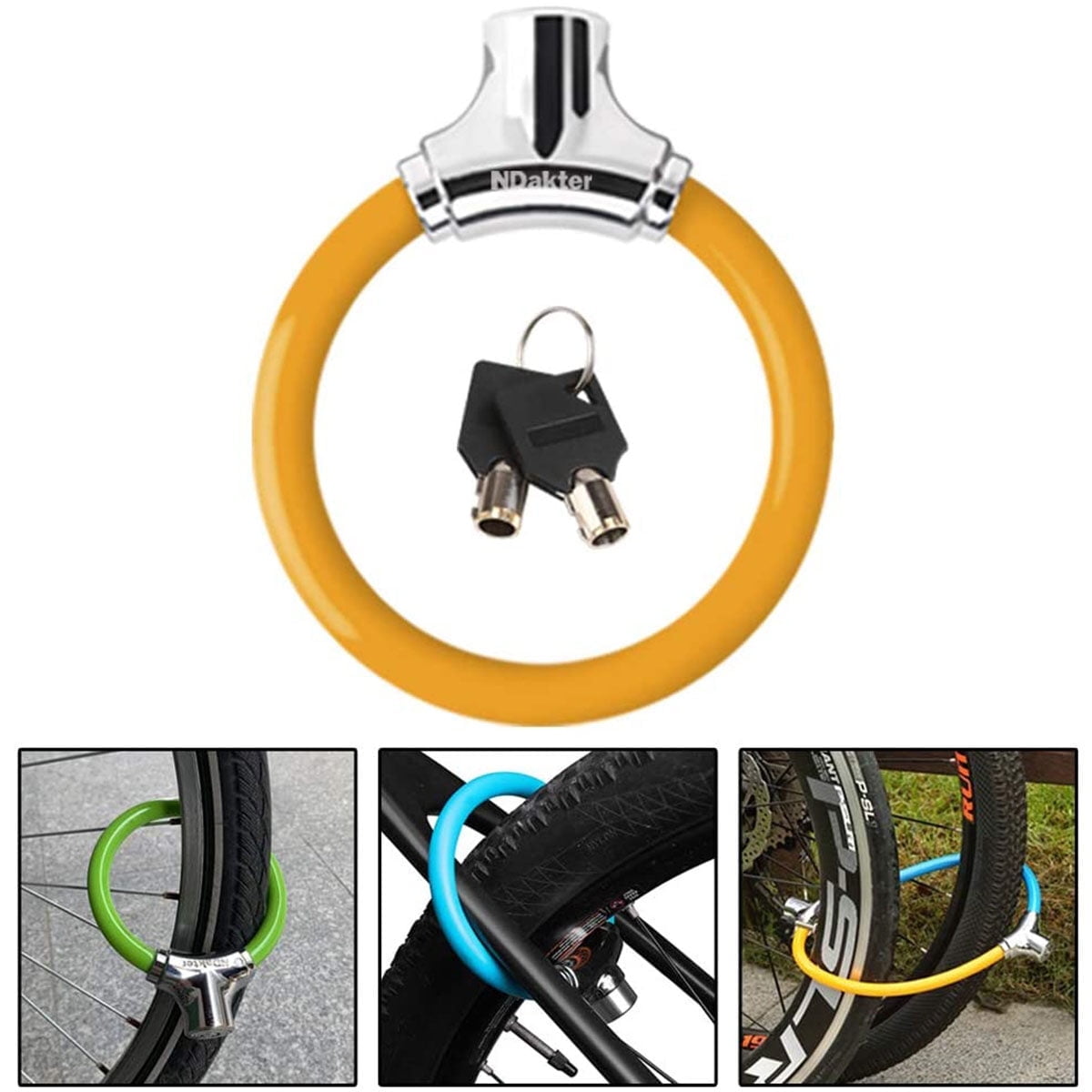KAWELL Bike Lock 12mm Anti Theft Kids Bicycle Lock, Lightweight ...