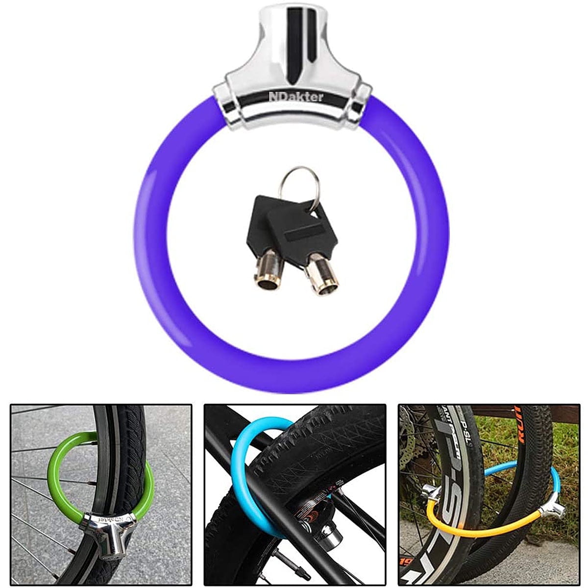 KAWELL Bike Lock 12mm Anti Theft Kids Bicycle Lock, Lightweight ...