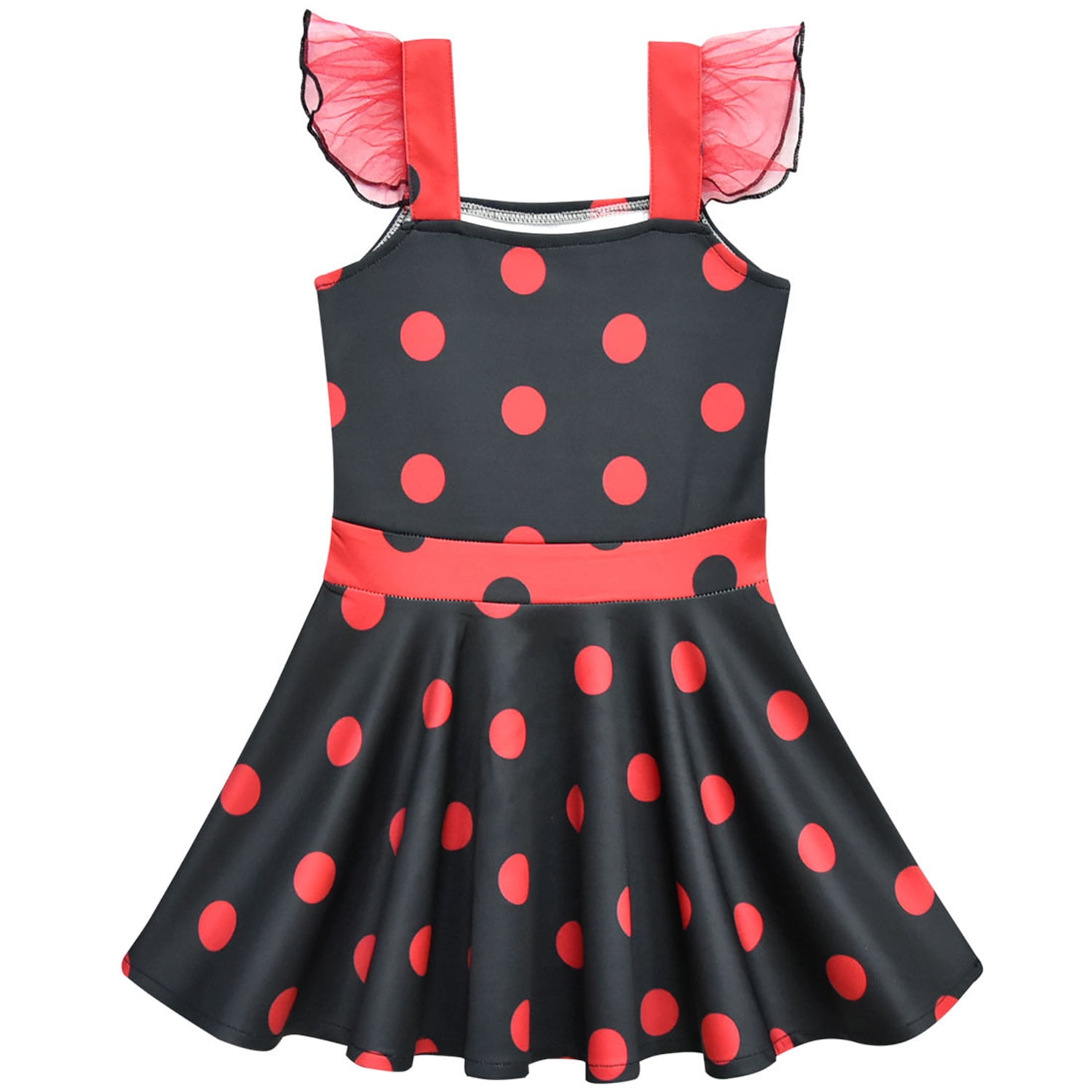 KAWELL Girls Polka Dots Dress Up Costume Birthday Halloween Christmas ...
