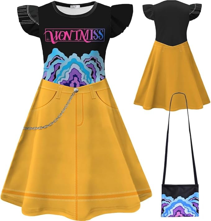 KAWELL Girls Pop Singer Dress Hunters Costume for Kids Halloween Dress ...