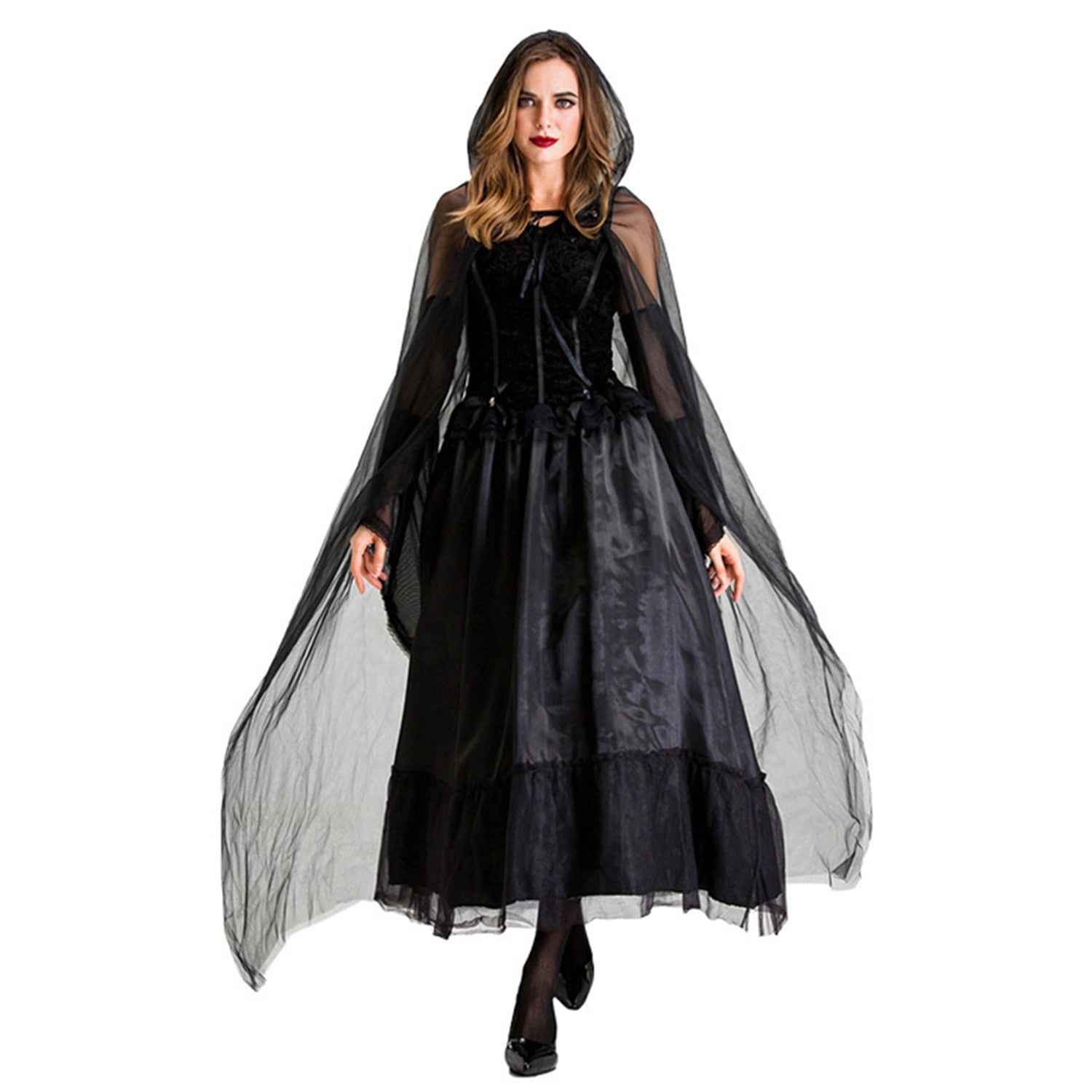 KAWELL Halloween Cosplay Costume Long Dress Ghost Bride/Witch/Vampire ...