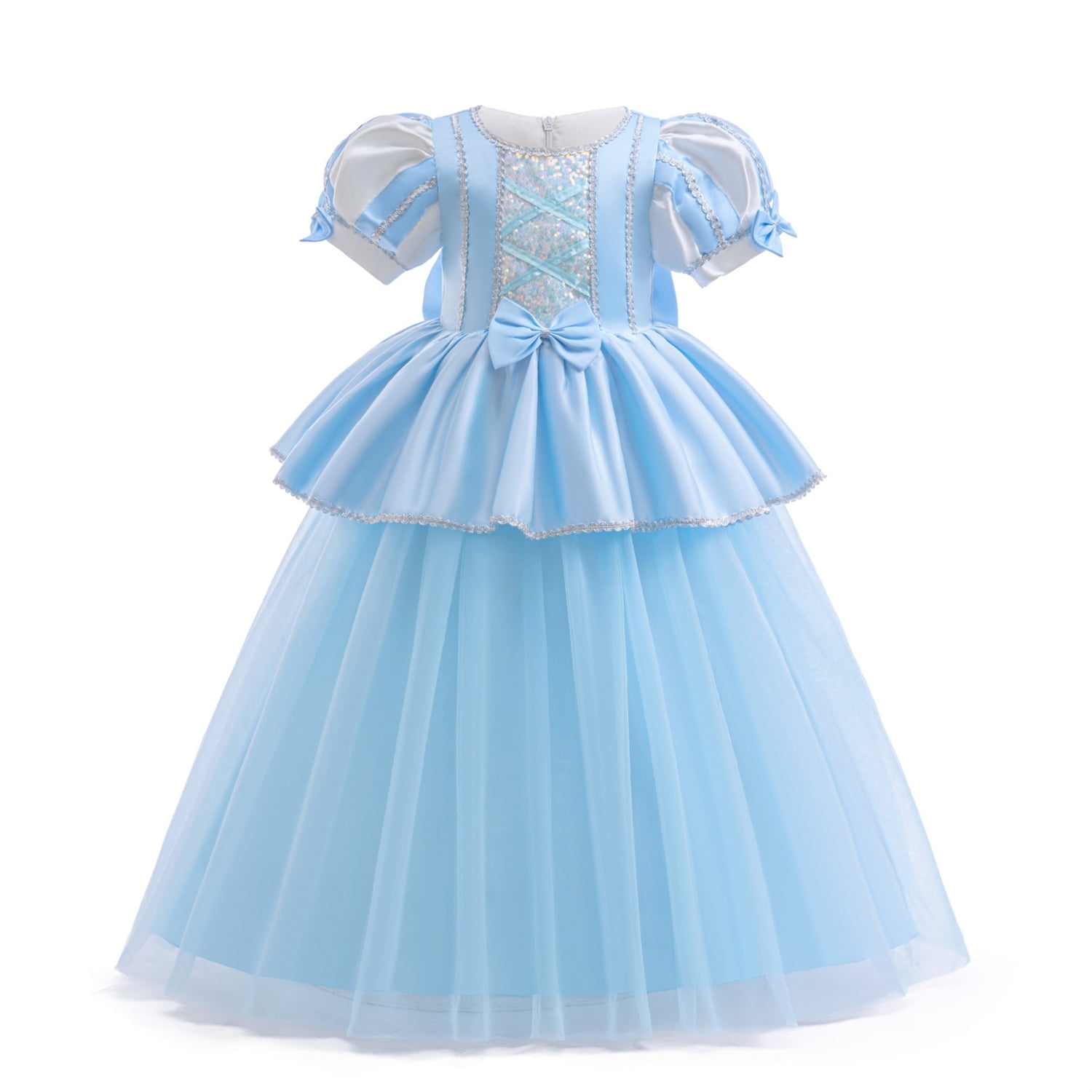 KAWELL Princess Blue Costume Girls Halloween Cosplay Dress up Toddler ...