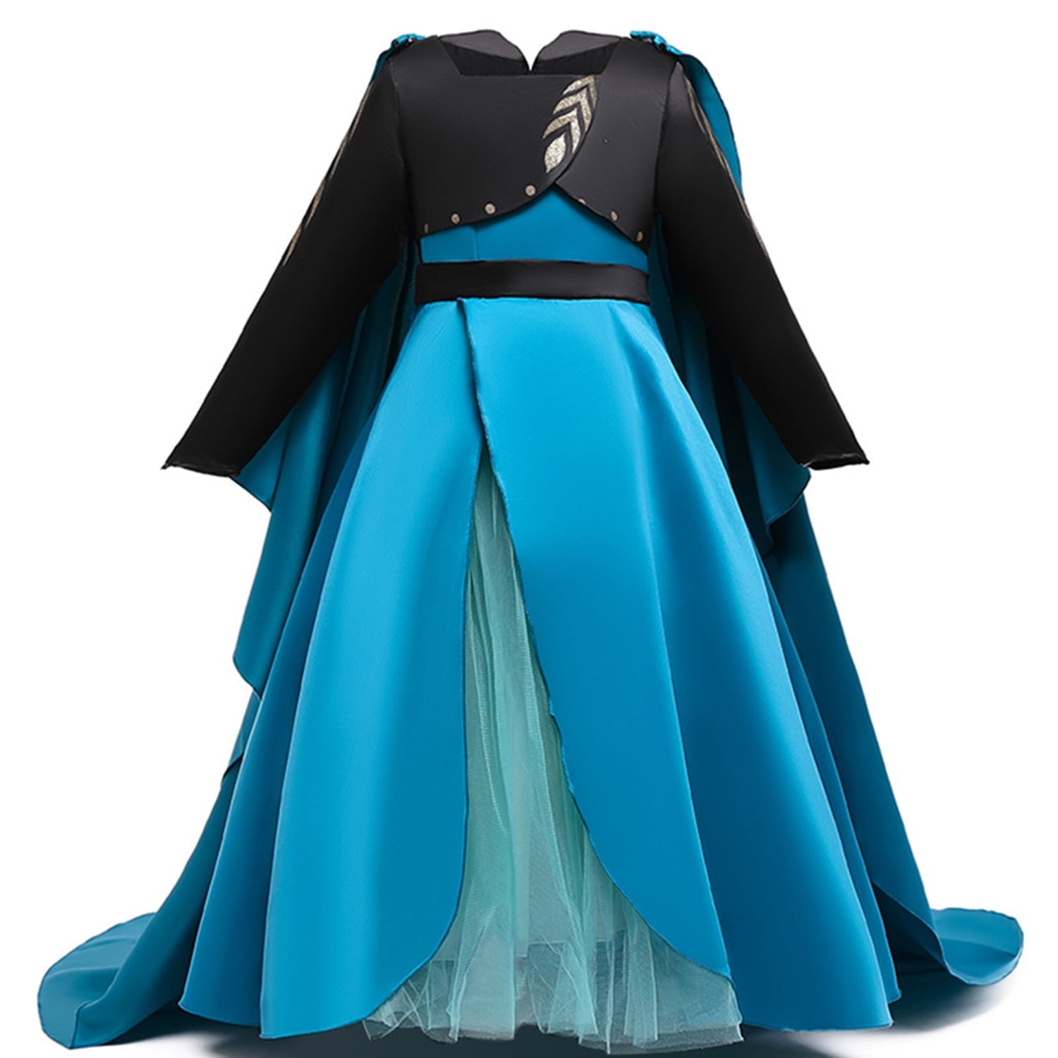 KAWELL Princess Blue Costume for Girls Toddler Cosplay Dress Up with ...
