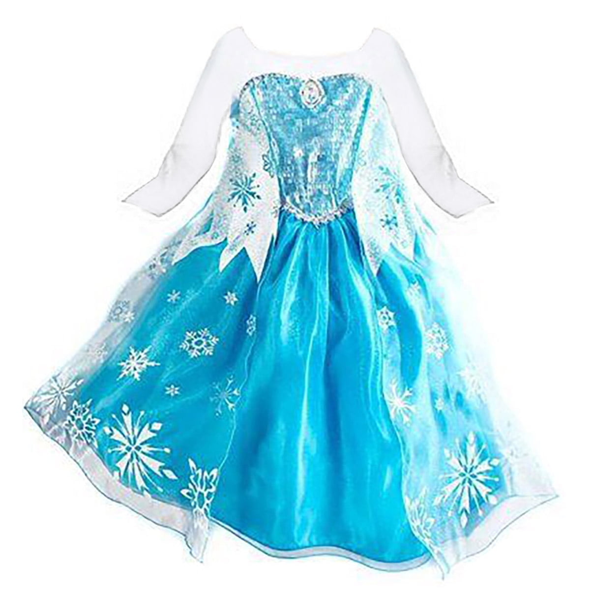 KAWELL Disney Frozen Elsa Princess Party Dress Costume for Toddlers, Kids Birthday Dress Up ...