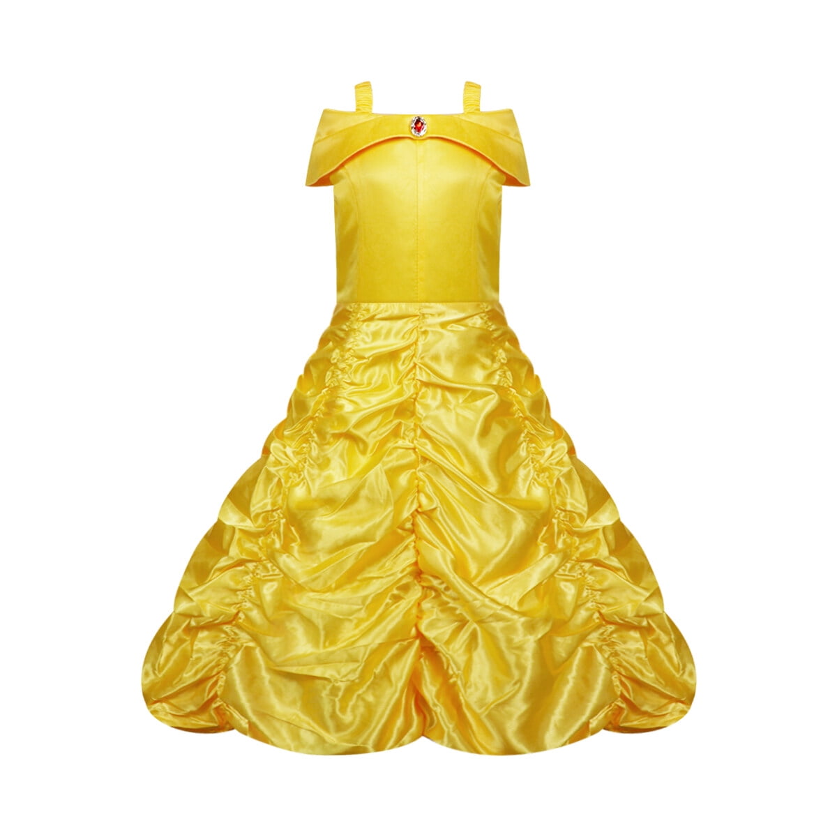 KAWELL Princess Yellow Belle Girl's Christmas Fancy-Dress Costume ...