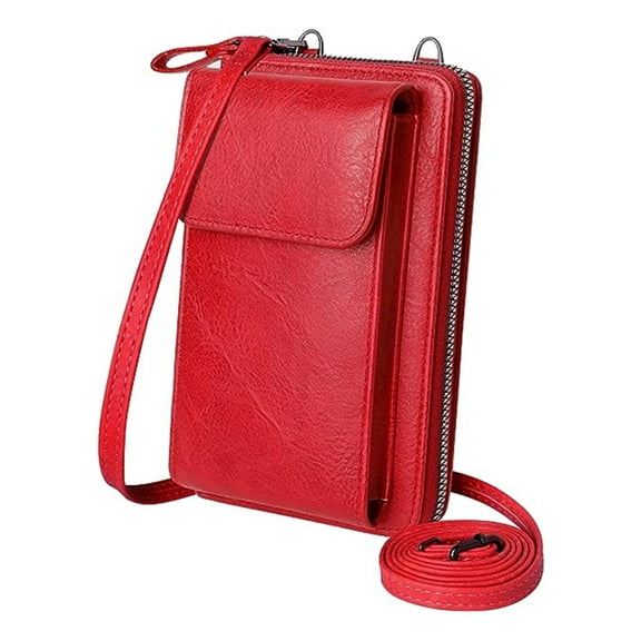 DAMAI Women Sling Cross-Body Wallet with Mobile Cell Phone Holder ...