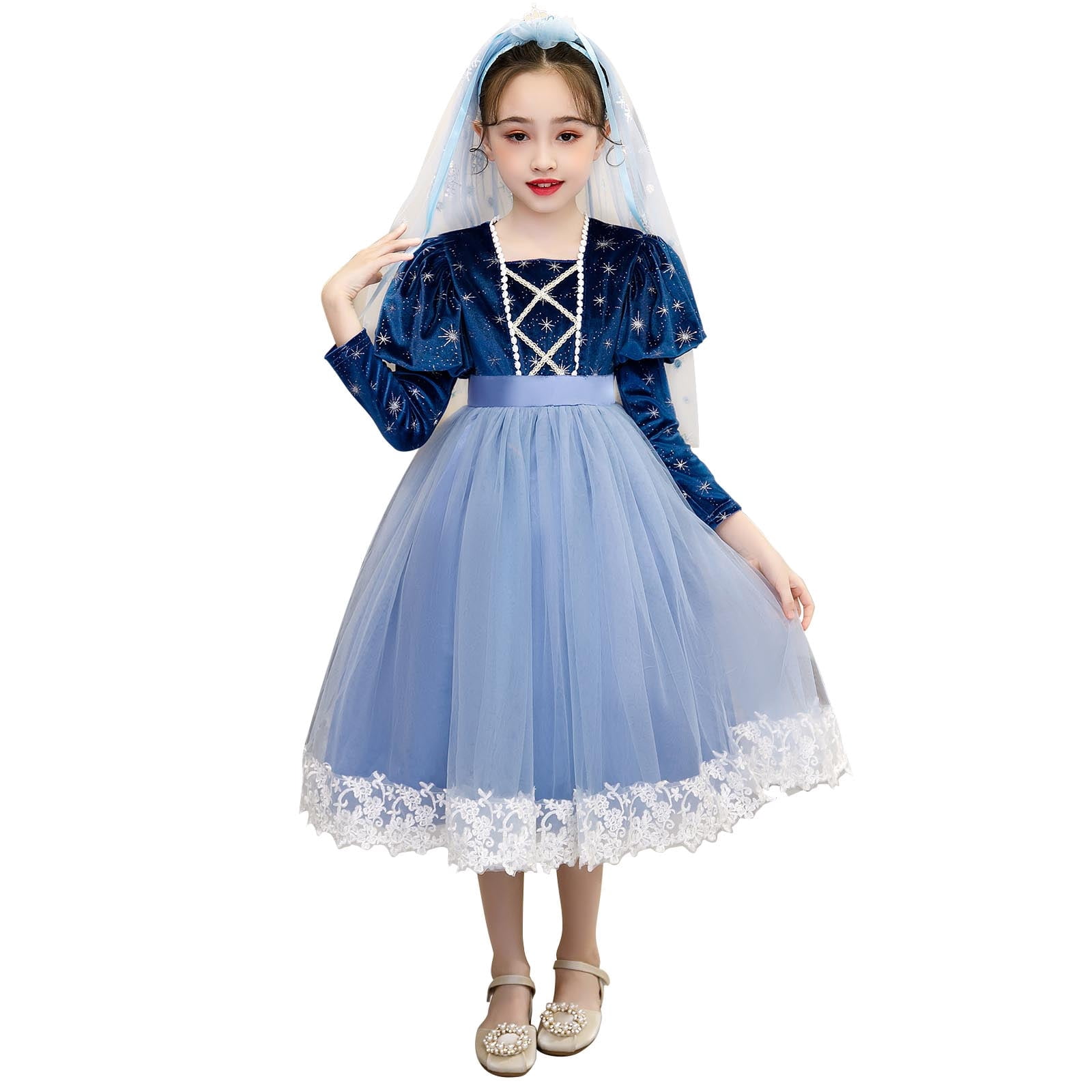 KAWELL Snow Princess Costume for Girls Autumn and Winter Costume for ...