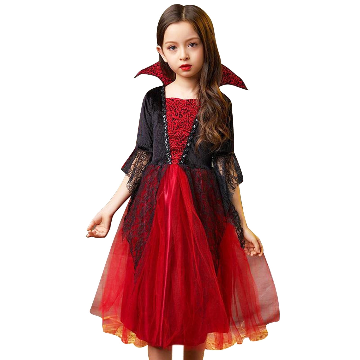 Walmart Girls Vampire Princess Costume, Scary Little Dress for Kids ...