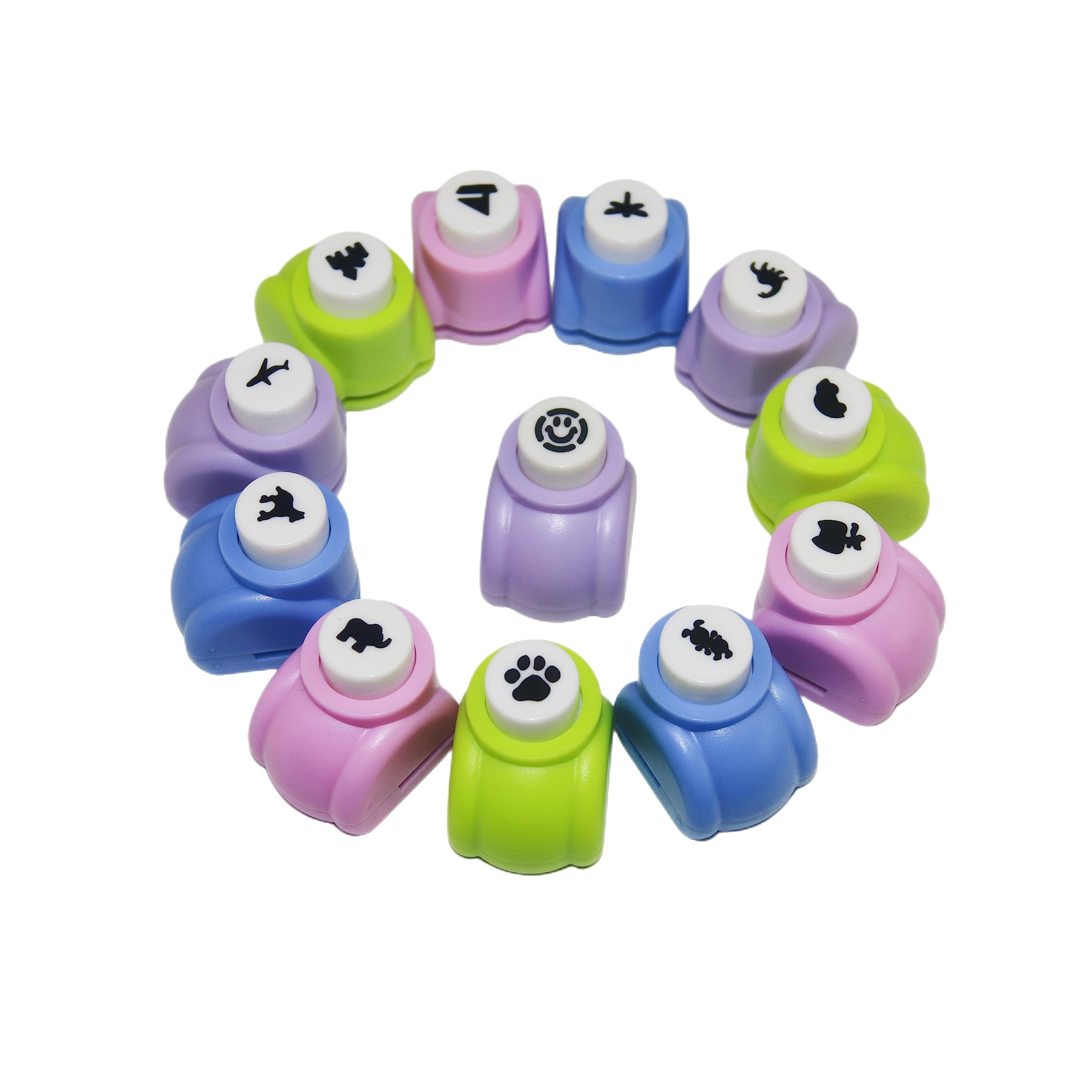 KAWENDITE Punch Craft Set, BSL1 12 Pack Hole Punch Shapes Hole Punch ...