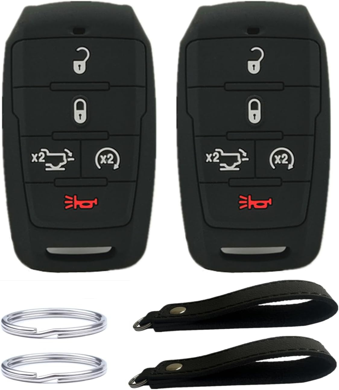 KAWIHEN Key Fob Shell Replacement for 2019 2020 2021 2022 2023 Ram 1500 ...