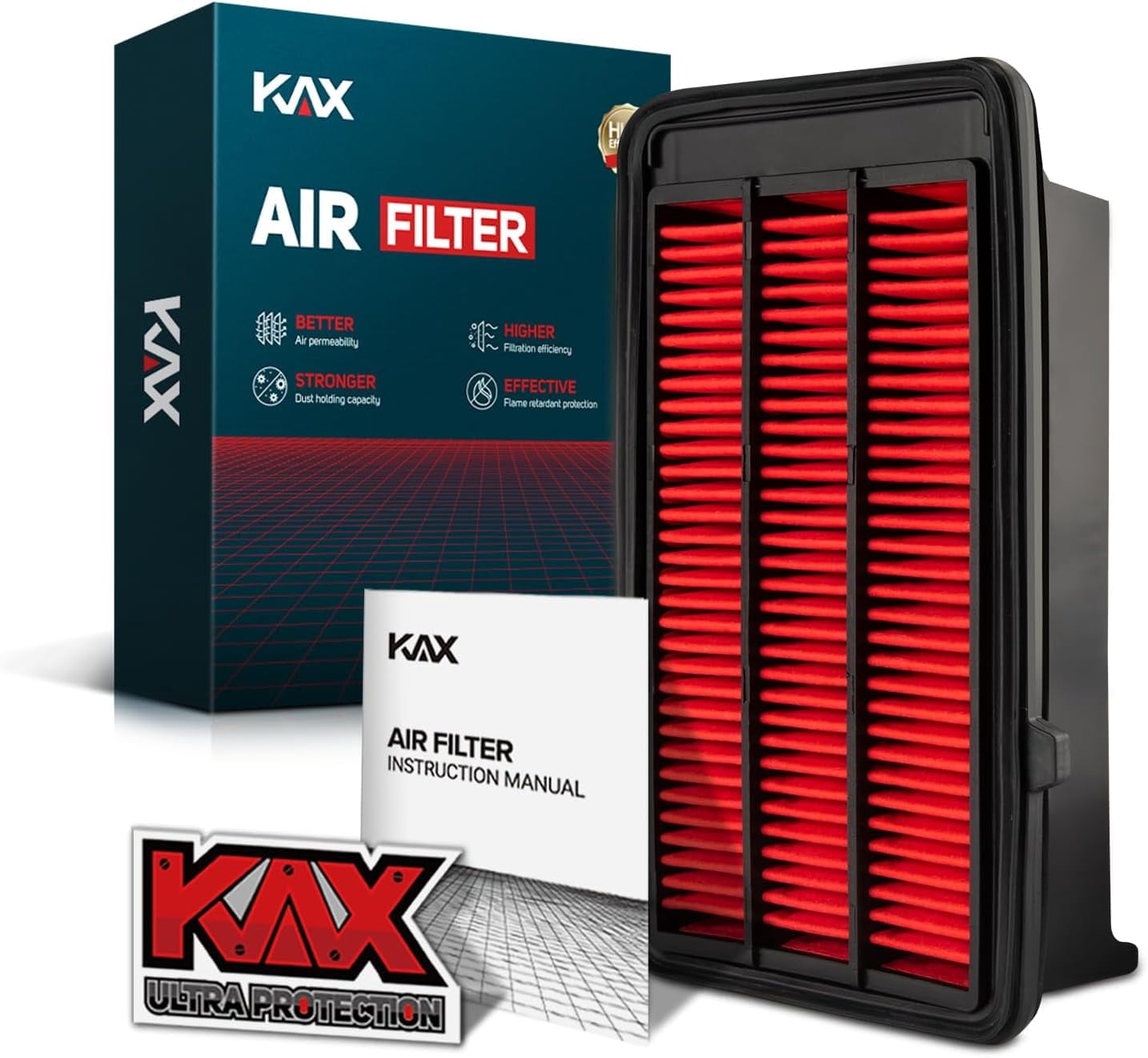 KAX Premium Engine Air Filter, GAF068 (CA12050) Replacement for Civic ...