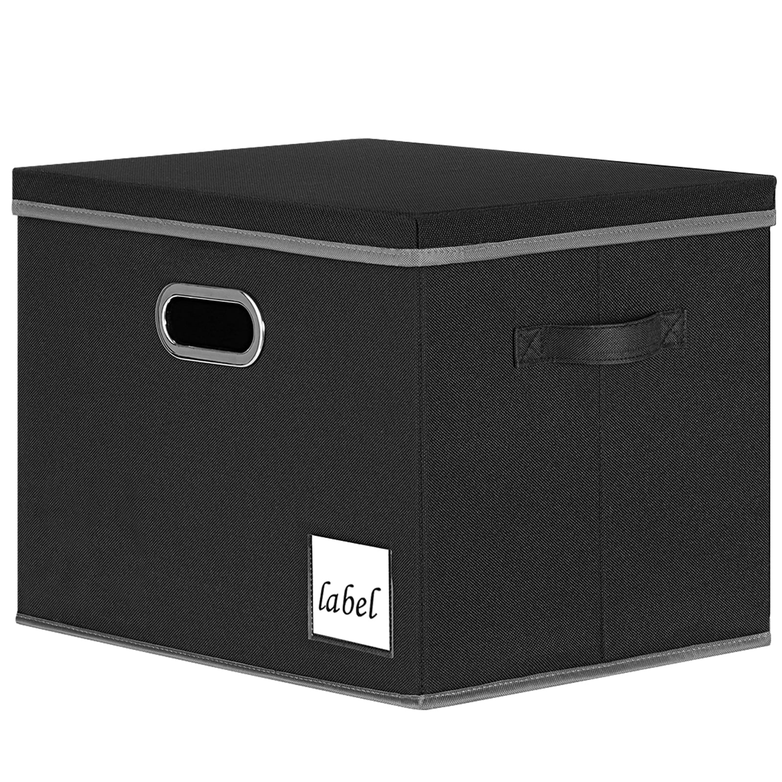 KAXINLIFE Closet Storage Bins with Handles and Label, Storage Basket ...