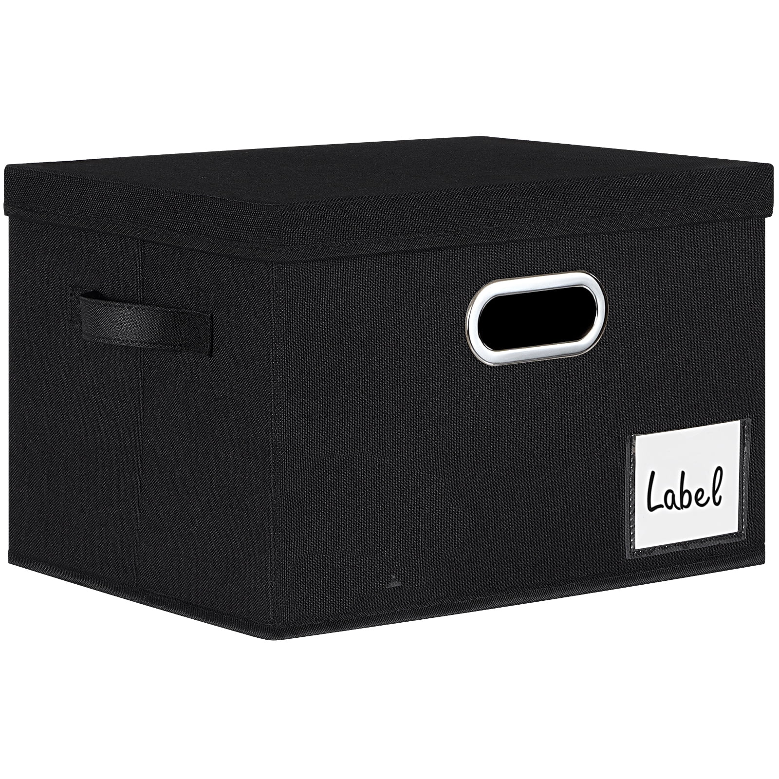 KAXINLIFE Closet Storage Bins with Handles and Label, Storage Basket ...