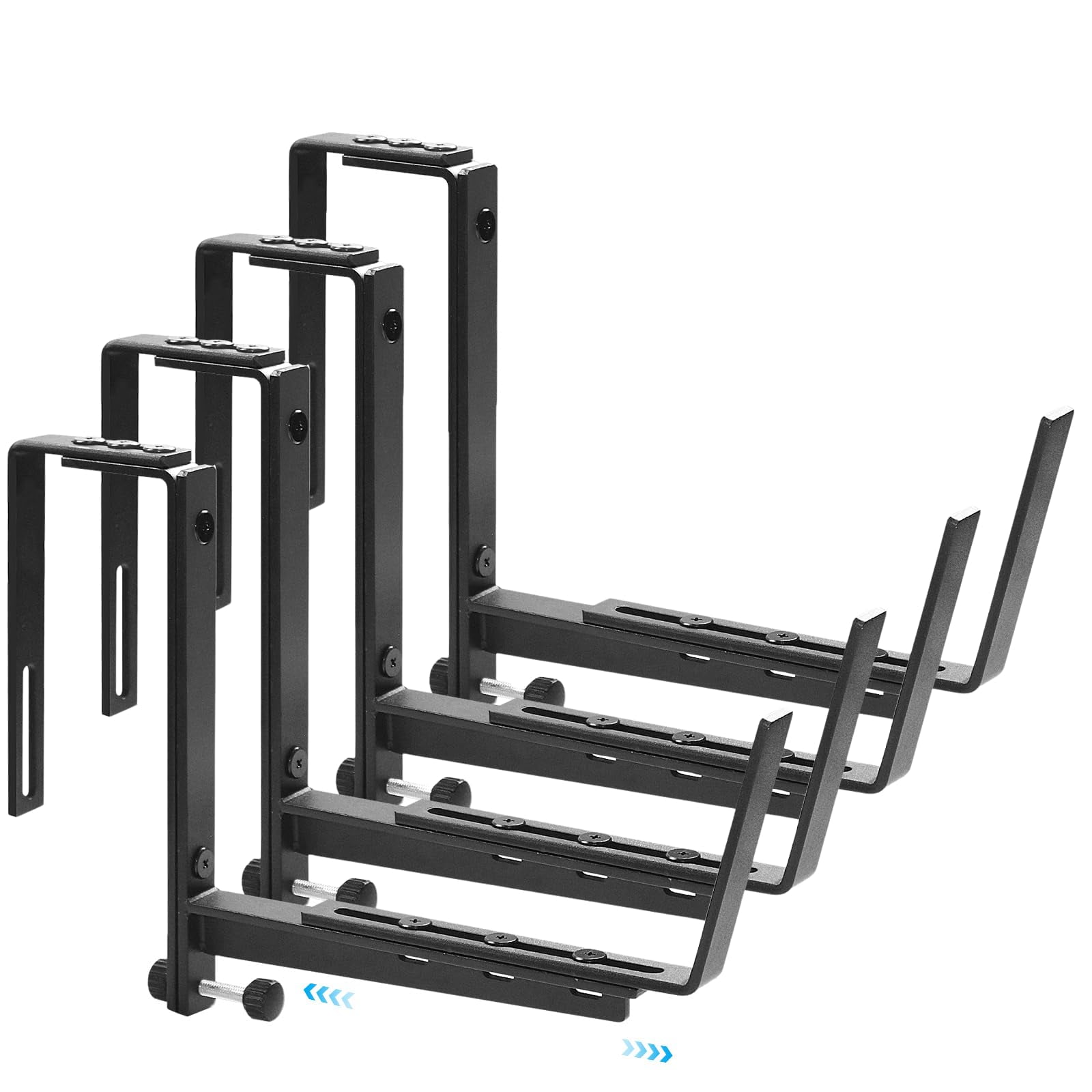 KAXIWEI Planter Box Bracket, Adjustable Hang Window Box Holder Hanging ...