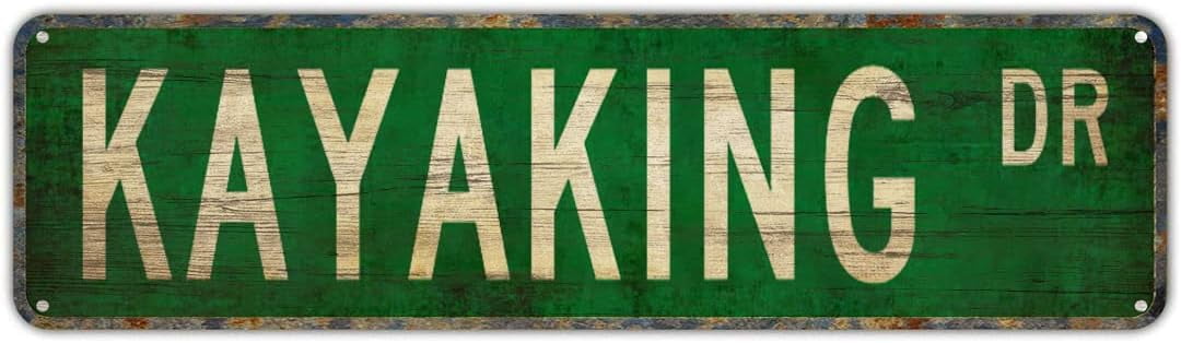 KAYAKING DR Vintage Signs Retro Tin Signs Art Plaque Aluminum Sign for ...