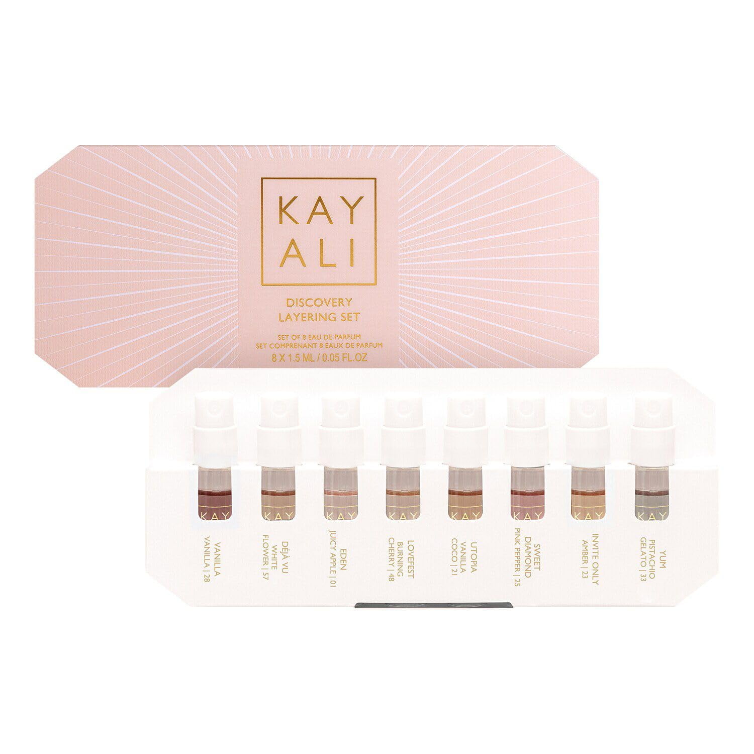 Kayali Discovery Layering Set, 8 Mini Eau de Parfums, Fruity Florals ...