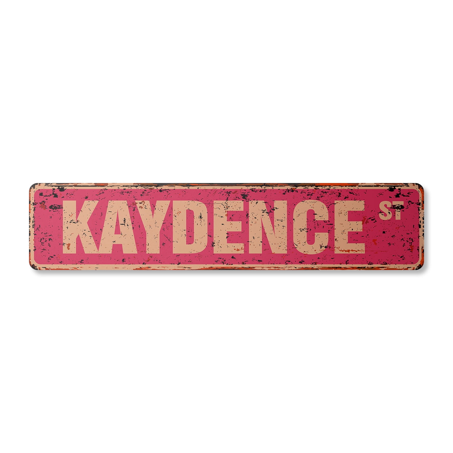 KAYDENCE Vintage Plastic Street Sign Childrens Name Room Sign | Indoor ...