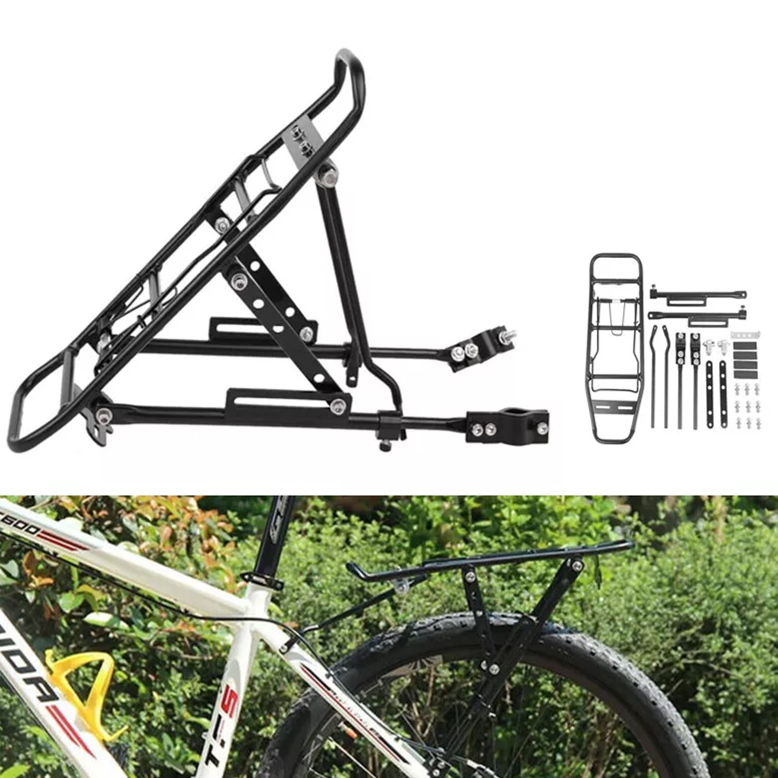 KAYESAMPRA Universal Alloy Bicycle Cargo Rear Rack Luggage Carrier ...