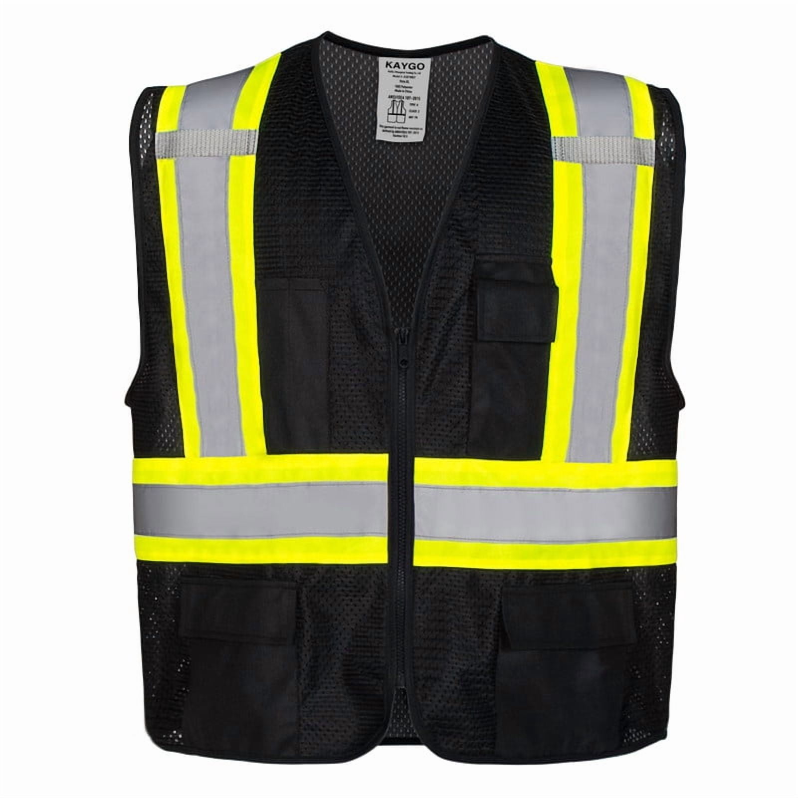 KAYGO Safety Vest with Pockets - High Visibility Reflective Vest ANSI ...