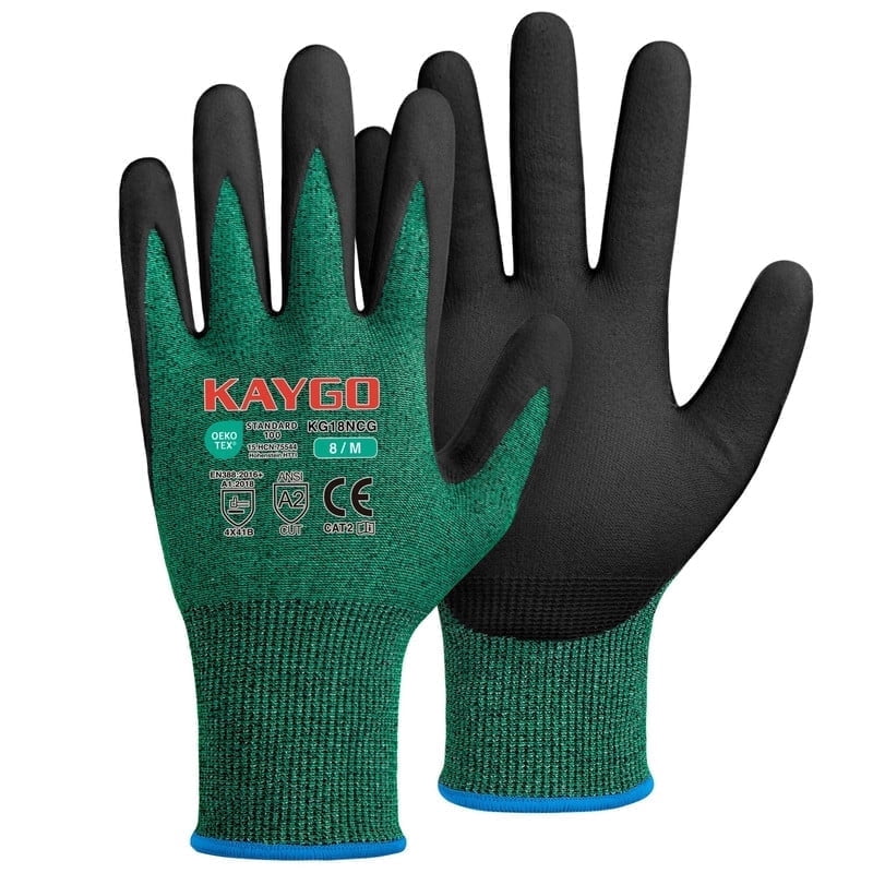 KAYGO Safety Work Gloves MicroFoam Nitrile Coated, 3 Pairs KG18NB ...