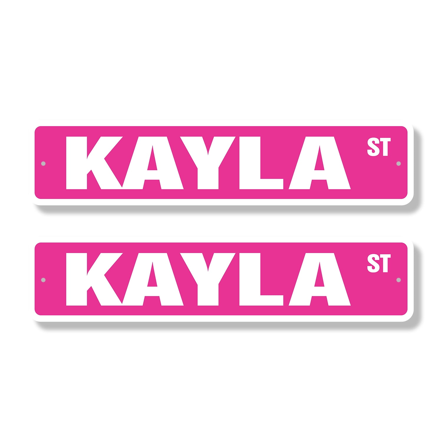 KAYLA Classic Street Sign (2 Pack) Childrens Name Room Sign Road Sign ...