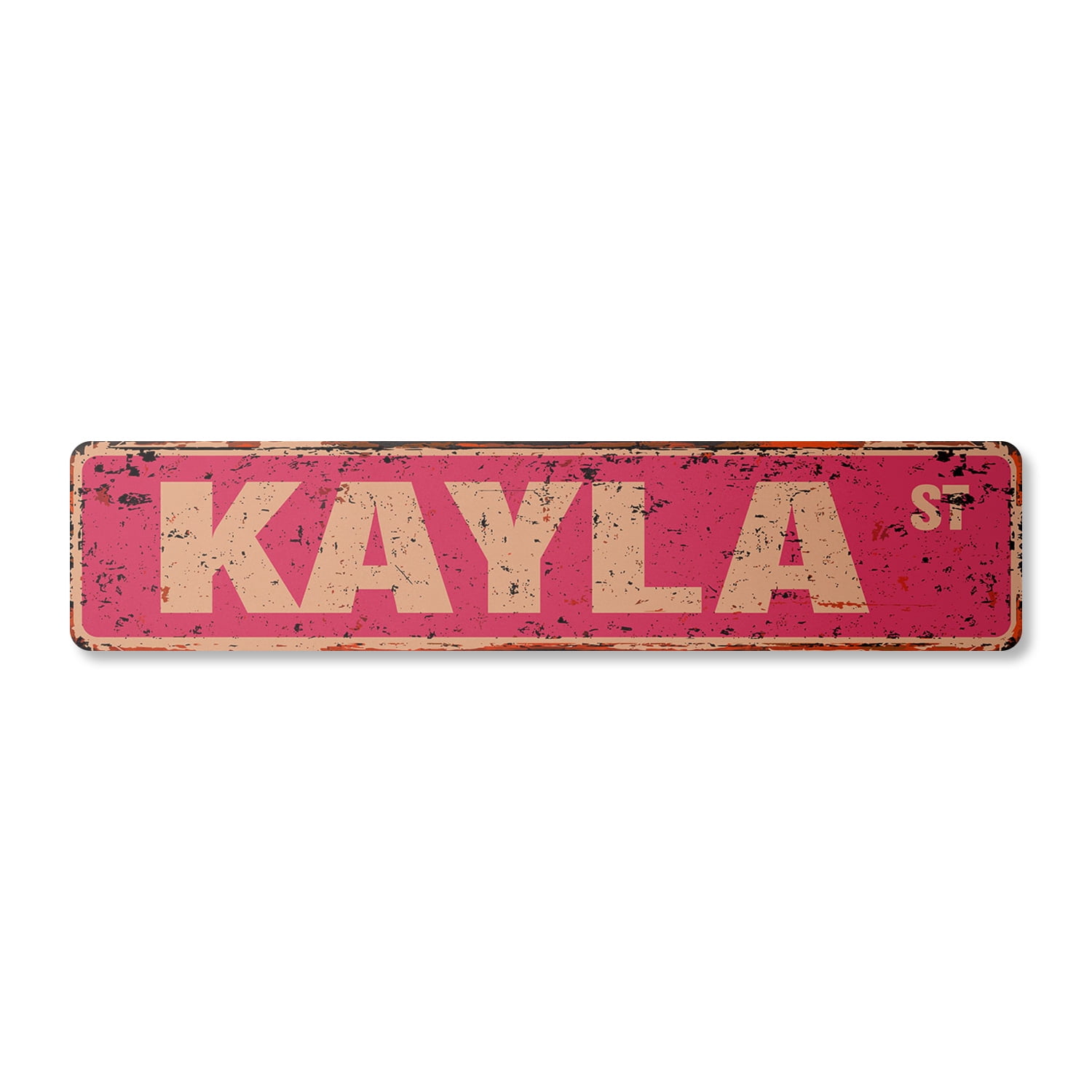 KAYLA Vintage Plastic Street Sign Childrens Name Room Sign | Indoor ...