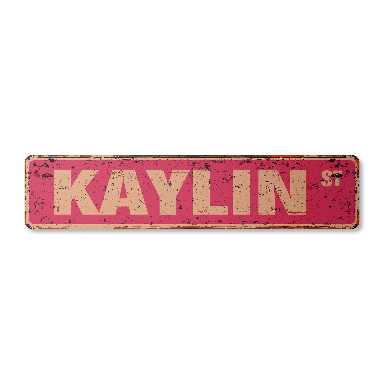 KAYLIN Vintage Plastic Street Sign Childrens Name Room Sign | Indoor ...