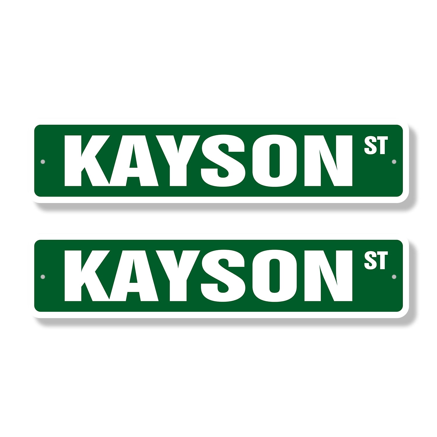 KAYSON Classic Street Sign (2 Pack) Childrens Name Room Sign Road Sign ...