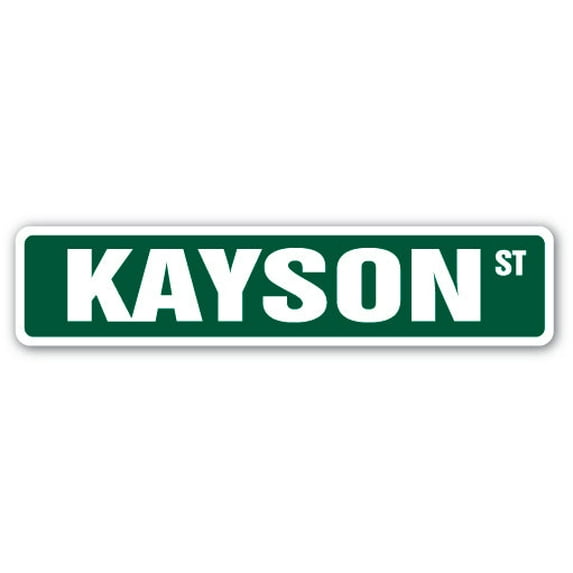 KAYSON Street Sign Childrens Name Room Sign | Indoor/Outdoor | 30" Wide ...