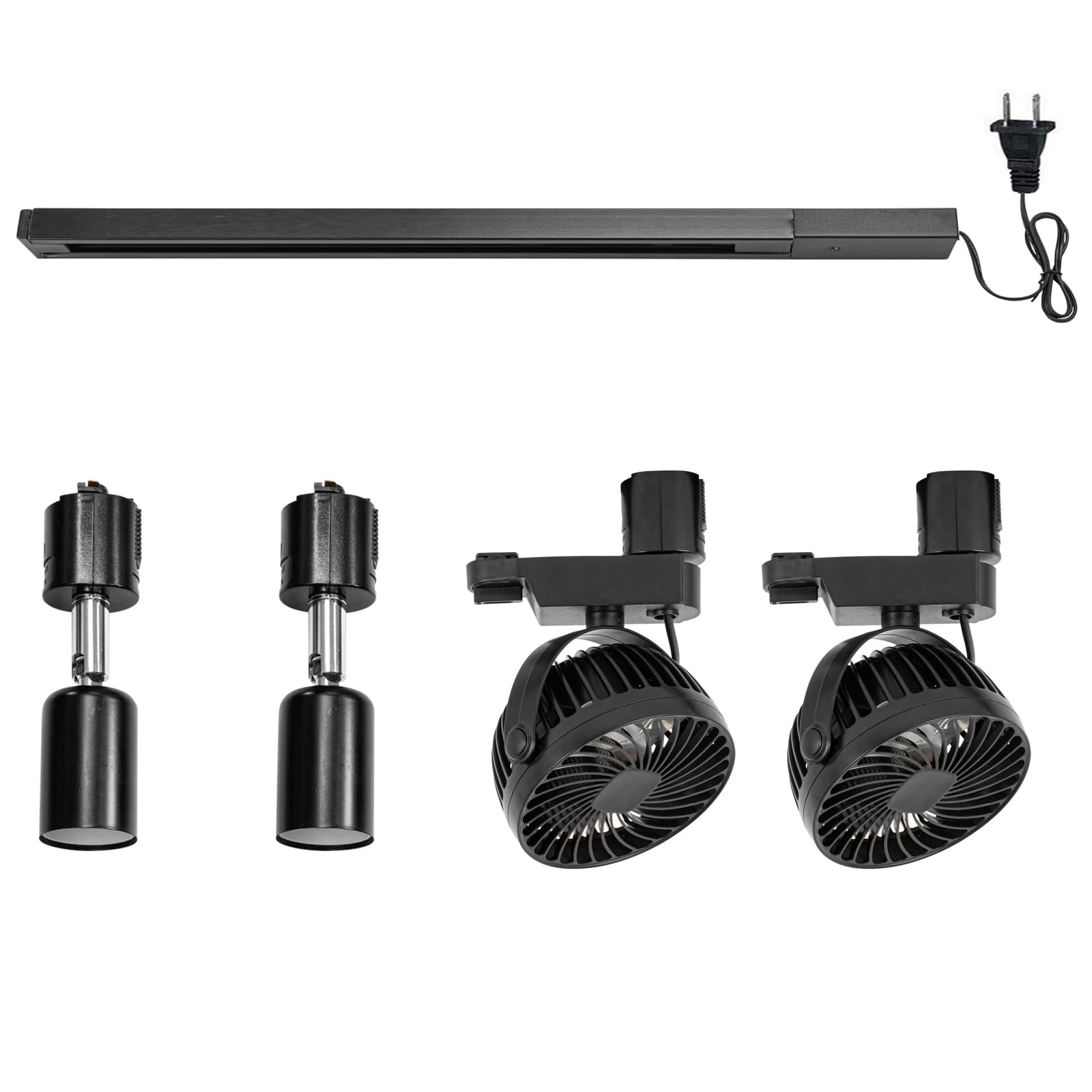 KAYYELAMP 1 Track Rail, 2 Track Lights With Full Spectrum Bulbs, 2 ...